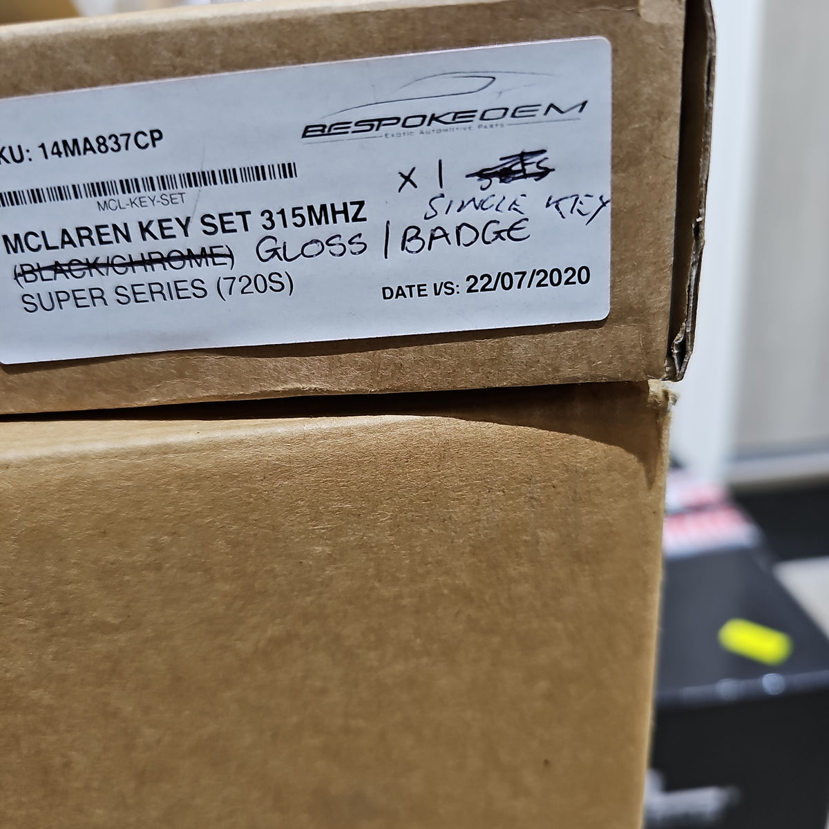 MCLAREN 720S KEY FOB 315MHz CHROME/ GREY – ApexSpares