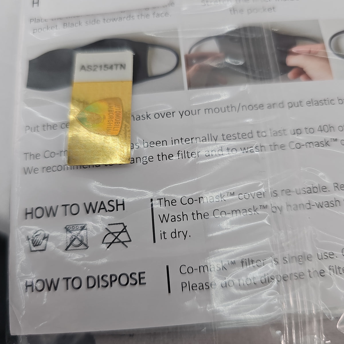 LAMBORGHINI Face Mask Kit AS21547TN – ApexSpares