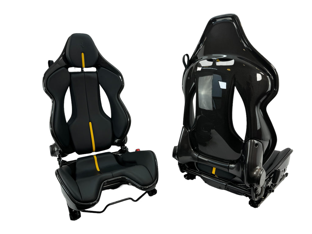 FERRARI SF90 CARBON RACE SEATS BLACK/ YELLOW EAP1373891 – ApexSpares