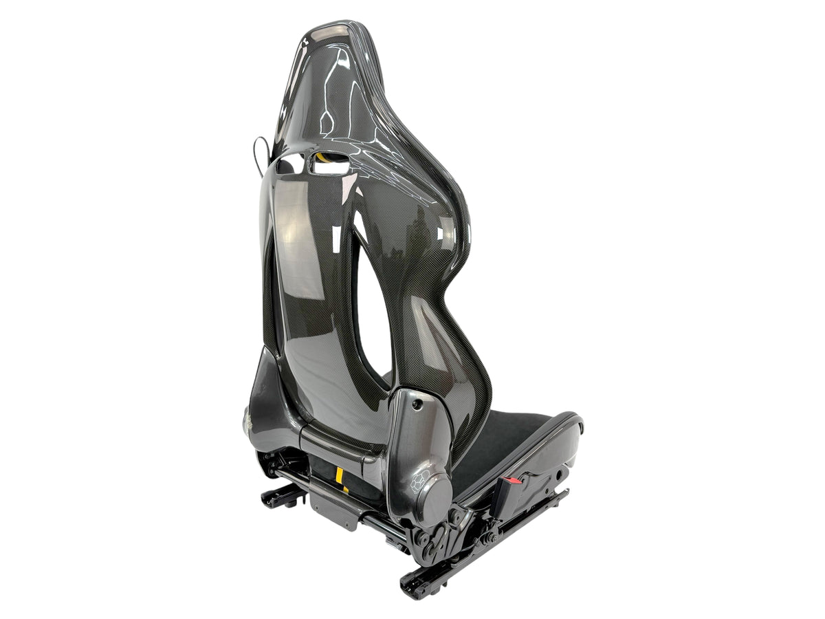 FERRARI SF90 LEFT CARBON RACING ALCANTARA SEAT BLACK/ YELLOW 917034 ...